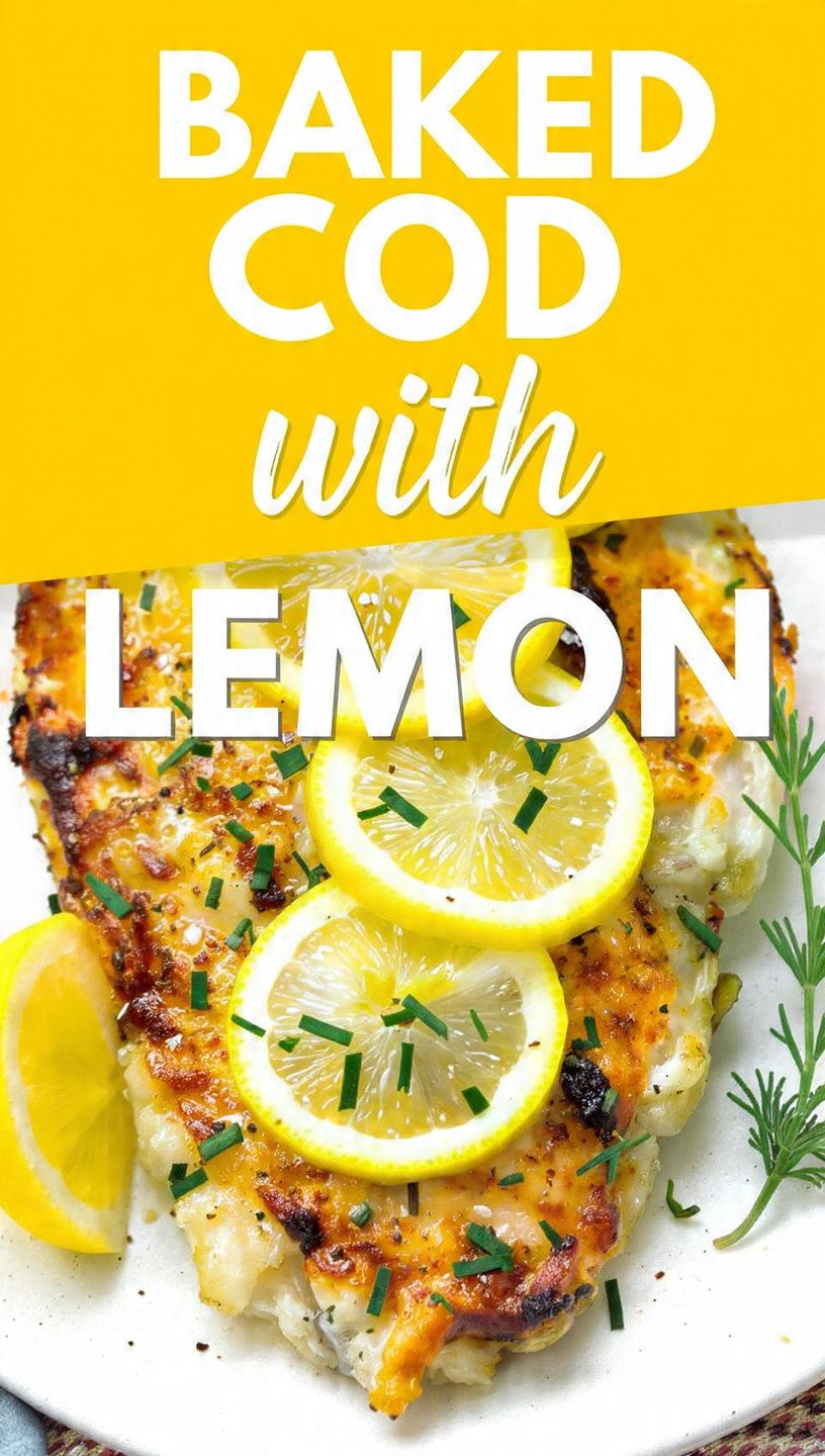 Best Baked Cod with Lemon Recipe: A 20-Minute Healthy Seafood Dinner ...