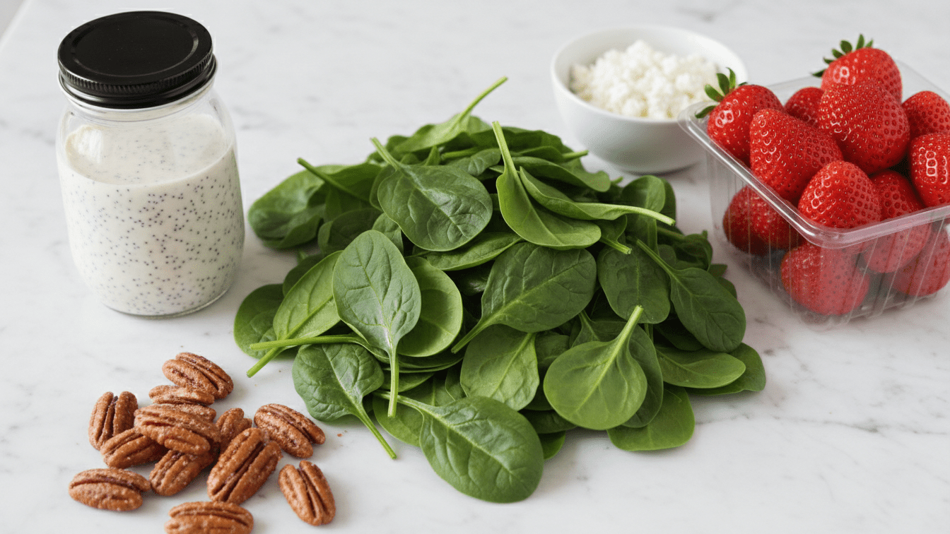 Best Strawberry Spinach Salad Recipe: Easy Poppy Seed Dressing ...